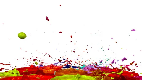 splash of liquid paint on music speaker.... | Stock Video | Pond5
