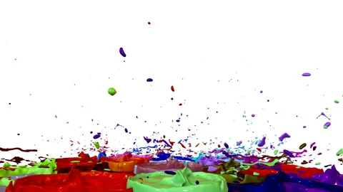 splash of liquid paint on music speaker.... | Stock Video | Pond5