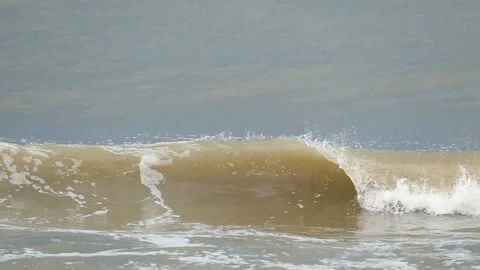 Splashing sea waves close up in Slow Mot... | Stock Video | Pond5