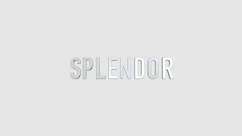 Splendor 3D title animation metal letter... | Stock Video | Pond5