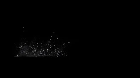 Split Debris Particles Explosion on blac... | Stock Video | Pond5
