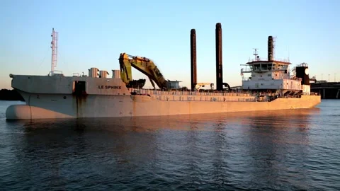 Trailing Suction Hopper Dredge Stock Video Footage | Royalty Free ...