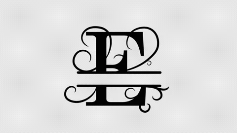 Split letter E. Monogram E. Animated let... | Stock Video | Pond5
