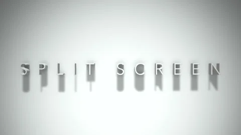 split screen 3D title animation white te... | Stock Video | Pond5