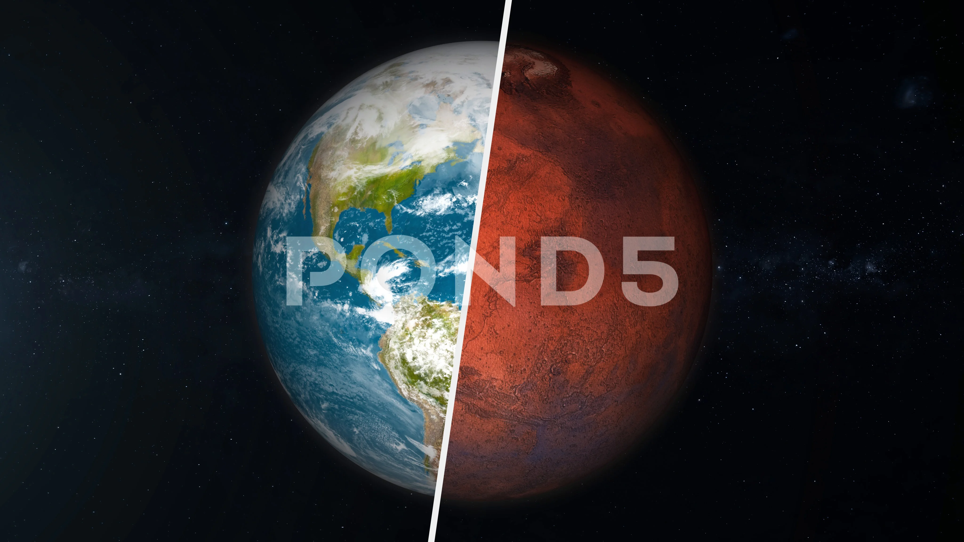 Planet Earth And Mars Planet