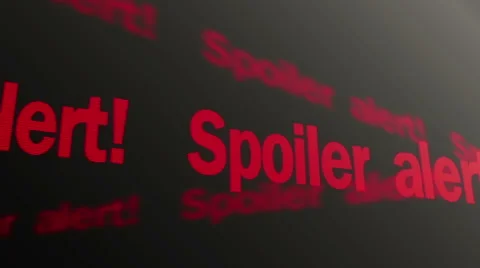 Spoiler alert text running on TV screen.... | Stock Video | Pond5