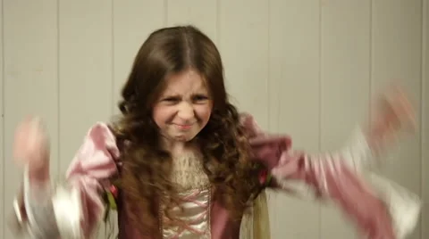 A spoilt princess has a stompy tantrum | Stock Video | Pond5