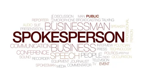 Spokesperson animated word cloud, text d... | Stock Video | Pond5