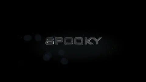 Spooky 3D title metal text on black alph... | Stock Video | Pond5