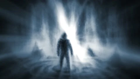 Spooky dark monk 2D animation. One hoode... | Stock Video | Pond5