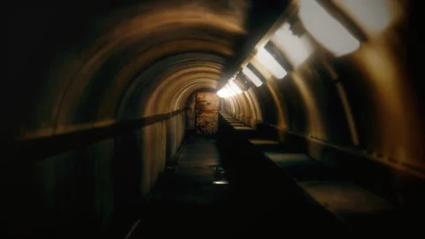 Spooky Door Underground Tunnel Structure... | Stock Video | Pond5