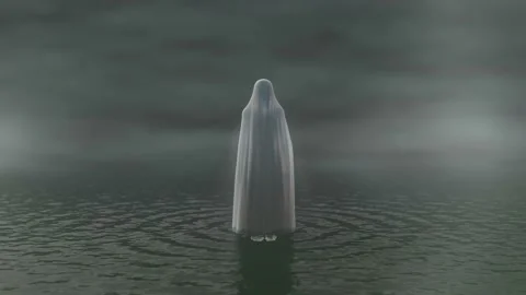 A spooky figure of a woman covered in cl... | Stock Video | Pond5