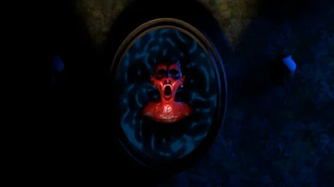 Spooky monster appears from the surface ... | Stock Video | Pond5