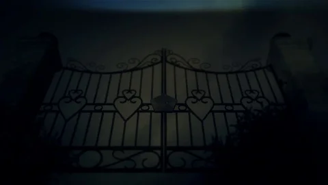 Spooky Old Metal Gate Under a Lightning ... | Stock Video | Pond5