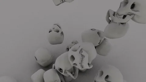 Skulls Falling Stock Video Footage | Royalty Free Skulls Falling Videos ...