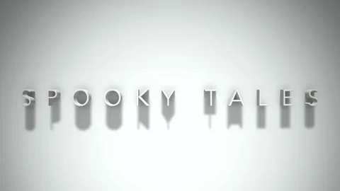 spooky tales 3D title animation white te... | Stock Video | Pond5