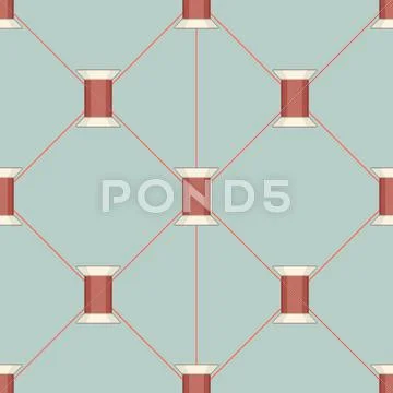 Spool of thread texture seamless pattern: Graphic #65145609