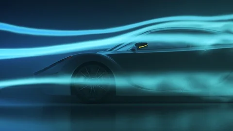 Sport Car aerodynamics testing inside wi... | Stock Video | Pond5