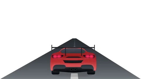 Sport car. Animation of a car driving on... | Stock Video | Pond5