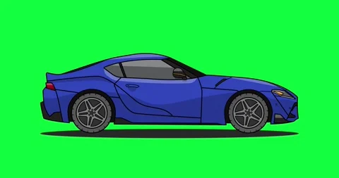 Sport Car animation , Sport Car 2d green... | Stock Video | Pond5