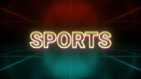 Sports animation retro background | Stock Video | Pond5