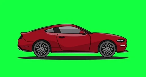 Sports Car Animation 2d , Sports Car 2d ... | Stock Video | Pond5