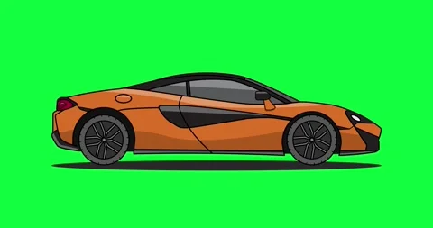 Sports Car Animation 2d , Sports Car 2d ... | Stock Video | Pond5