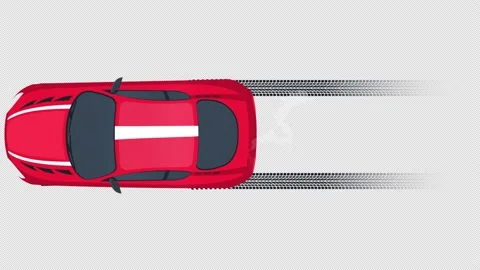 Sports car. Animation of car tire tracks... | Stock Video | Pond5