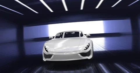 Sports car animation with futuristic das... | Stock Video | Pond5