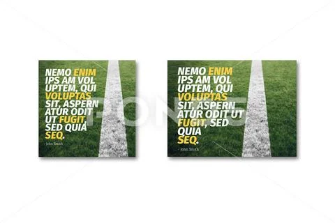 PSD Template: Sports Field Quotes Layout Set #161798587