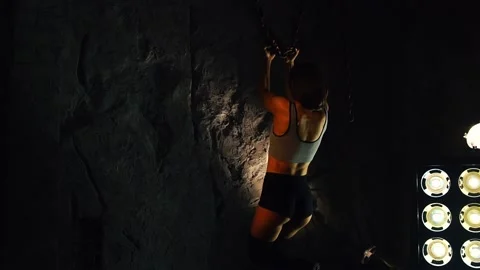 Sports fitness model girl in short short... | Stock Video | Pond5