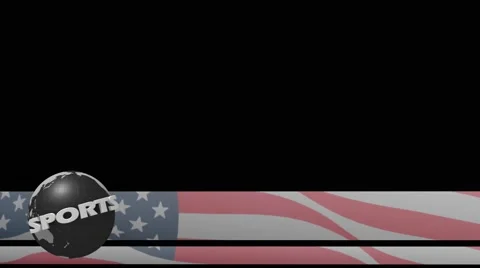 Sports news lower third world US America... | Stock Video | Pond5