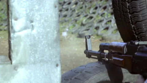 Sports shooting. The weapon. Shot from K... | Stock Video | Pond5