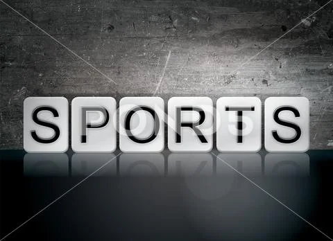 Sports Tiled Letters Concept and Theme Illustration #70251200