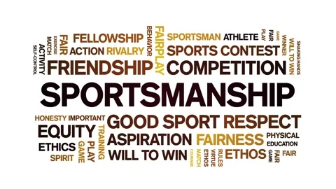 Sportsmanship animated word cloud,animat... | Stock Video | Pond5