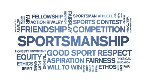 Sportsmanship animated word cloud,animat... | Stock Video | Pond5