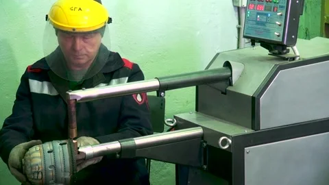 Spot welding of aircraft jet engine comb... | Stock Video | Pond5