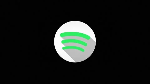Spotify logo flat style animation on a b... | Stock Video | Pond5