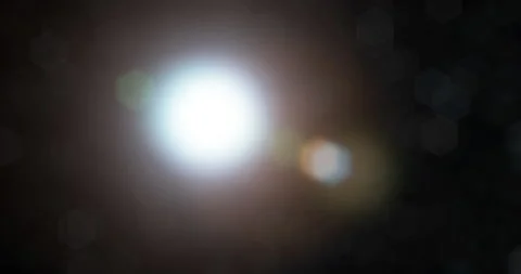 Spotlight, particles or bokeh in dark fo... | Stock Video | Pond5