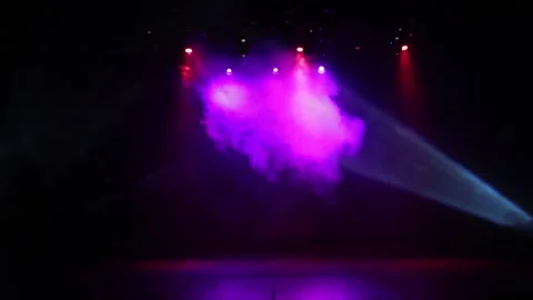 Spotlights in the concert hall. Stage li... | Stock Video | Pond5