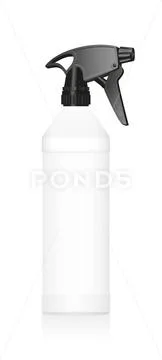 Spray Bottle Blank Unlabeled White Clip Art 90423947