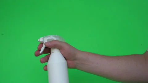 Spray Bottle on Green Screen Chroma Key ... | Stock Video | Pond5