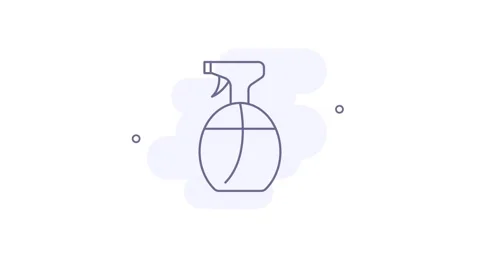 sprayer bottle animated outline icon | Stock Video | Pond5