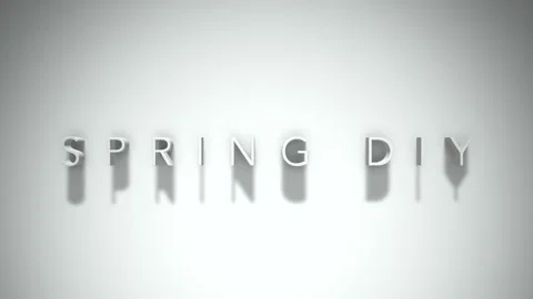 spring diy 3D title animation with shado... | Stock Video | Pond5