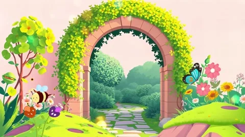 Garden Background Cartoon Stock Videos – Royalty-Free HD & 4K Videos ...