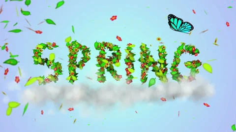 Spring leaves particles Loop Animation 4... | Stock Video | Pond5