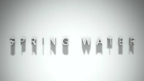 spring water 3D title animation white te... | Stock Video | Pond5