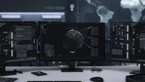 Spy Computer Scanning World Wide Web To ... | Stock Video | Pond5