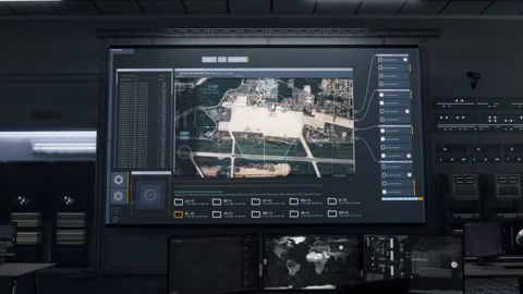 Spy high tech surveillance system locate... | Stock Video | Pond5