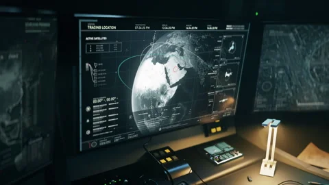 Spy Satellite Control System Scanning Ar... | Stock Video | Pond5